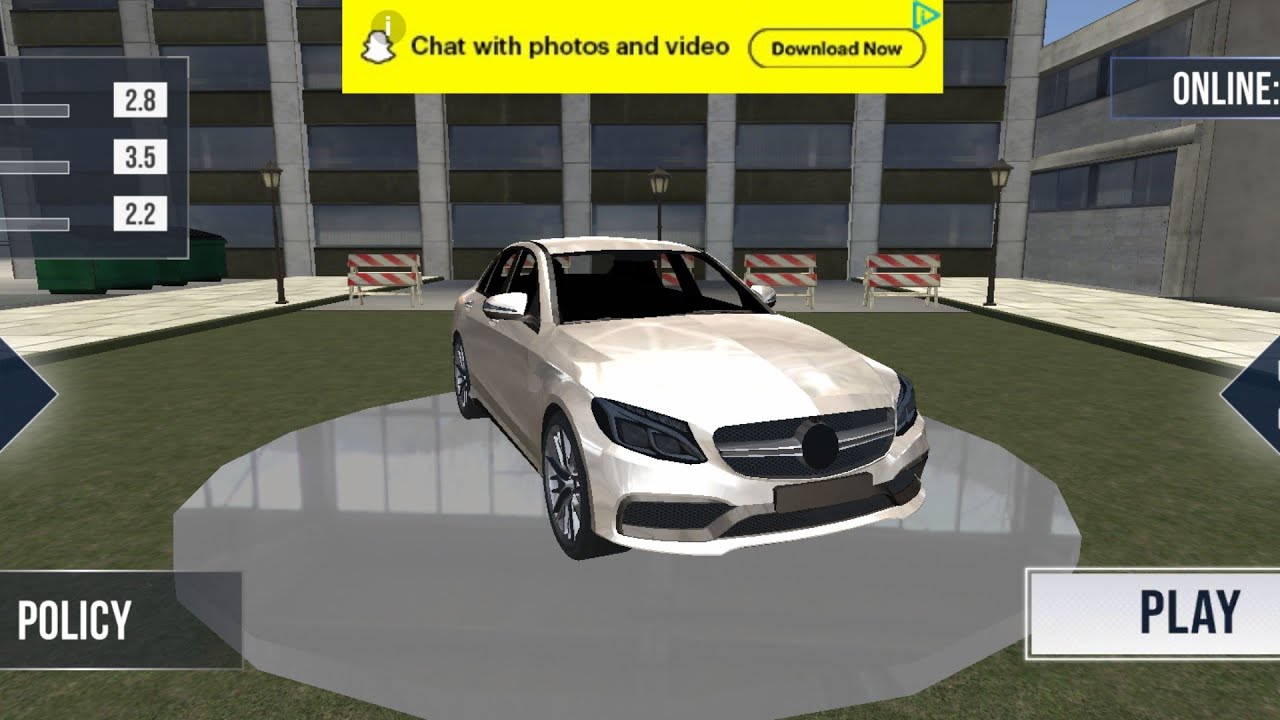 SIMULATOR MARSDIS BENZ c63 amg car parking - YouTube