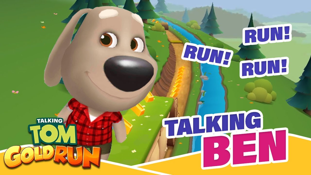 Talking BEN - Run! Run! Run! || Talking Tom Gold Run Gameplay - YouTube