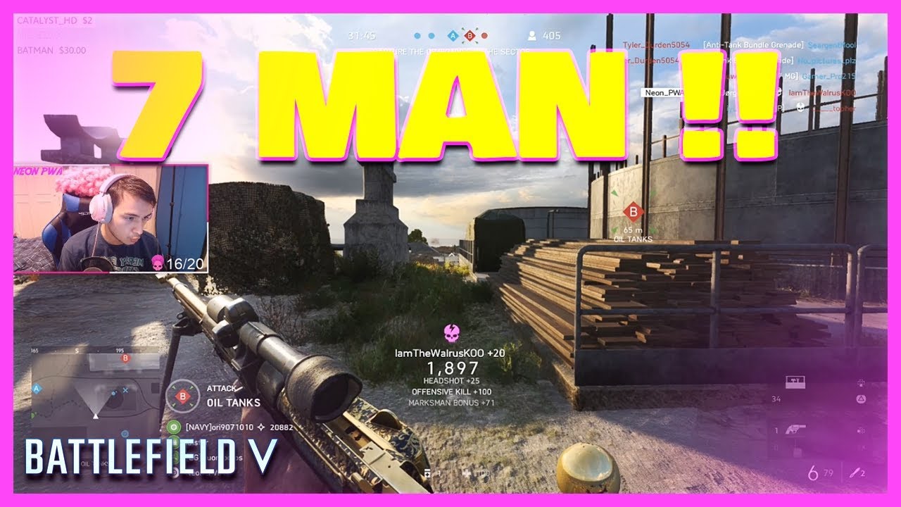 I'M INSANE Battlefield 5 Krag Sniper Gameplay - YouTube