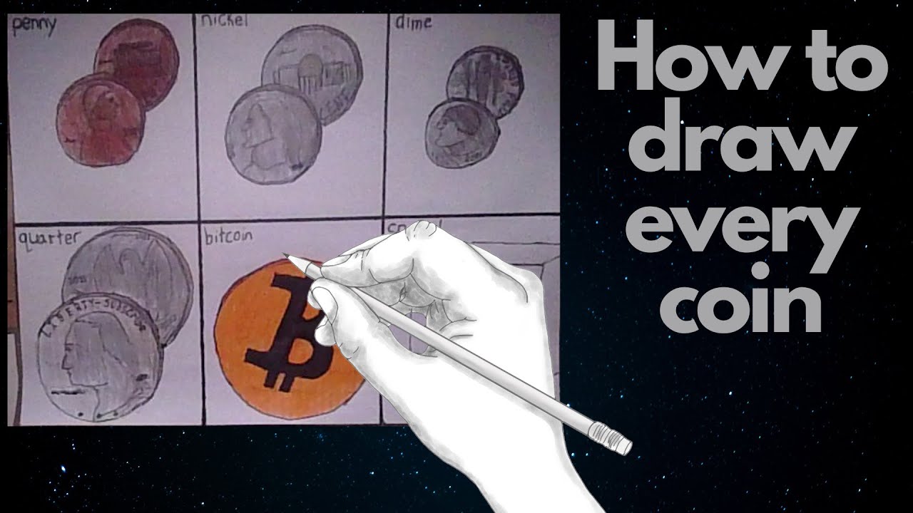 How To Draw ALL Coins In UNDER 5.748 minutes (PENNY, NICKEL, DIME ...