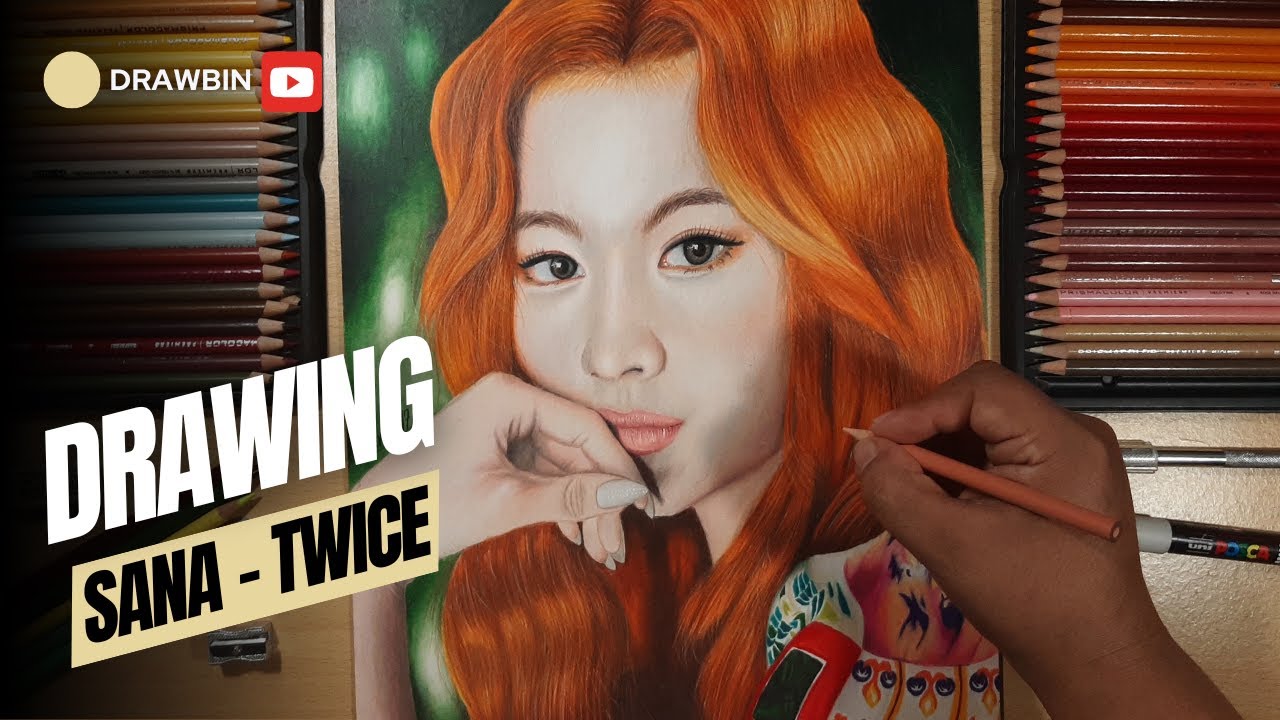 Drawing TWICE : SANA | Drawbin - YouTube