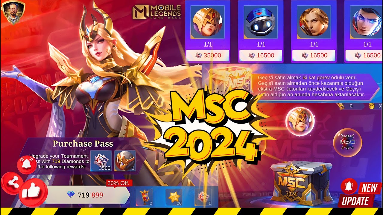 Tüm Detayları İle - Yeni MSC Skin - MSC Etkinliği 2024 - Mlbb - YouTube