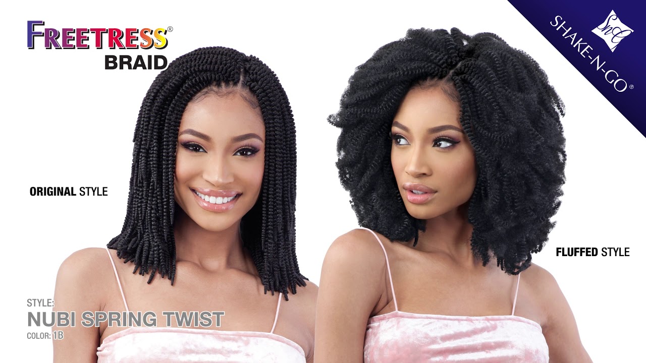 FreeTress Braid Nubi Spring Twist - YouTube