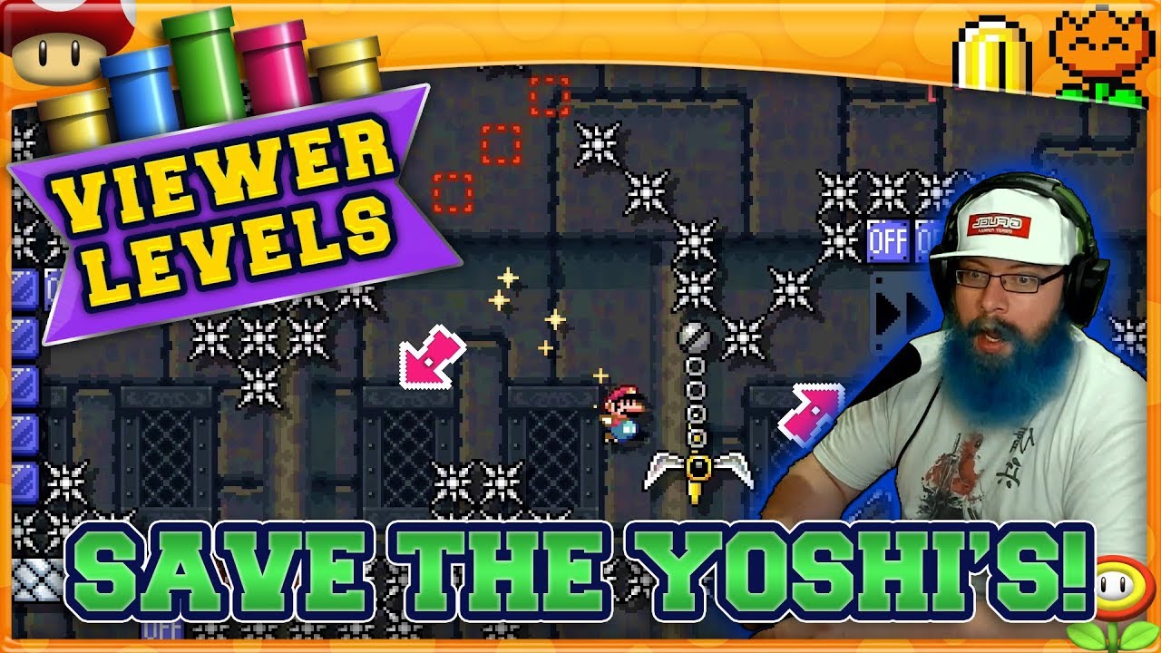 SAVE THE YOSHI'S! [9] Super Mario Maker 2 Super Viewer Levels with ...