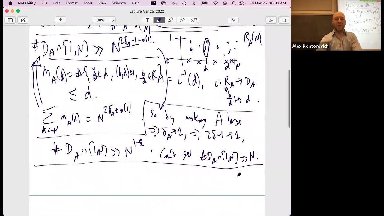 Lecture 15, Analytic Number Theory Rutgers Math 572 Prof. Kontorovich, 3/25/2022 - YouTube