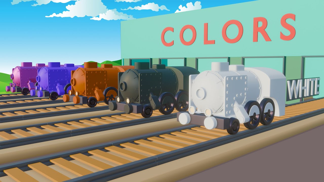 Colour Train for Kids | Learn 5 Colours with Trains | Colourful Train # ...
