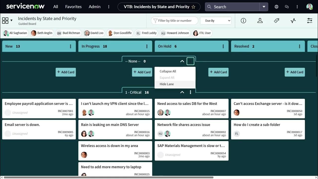 Navigating ServiceNow Visual Task Board (VTB) - YouTube
