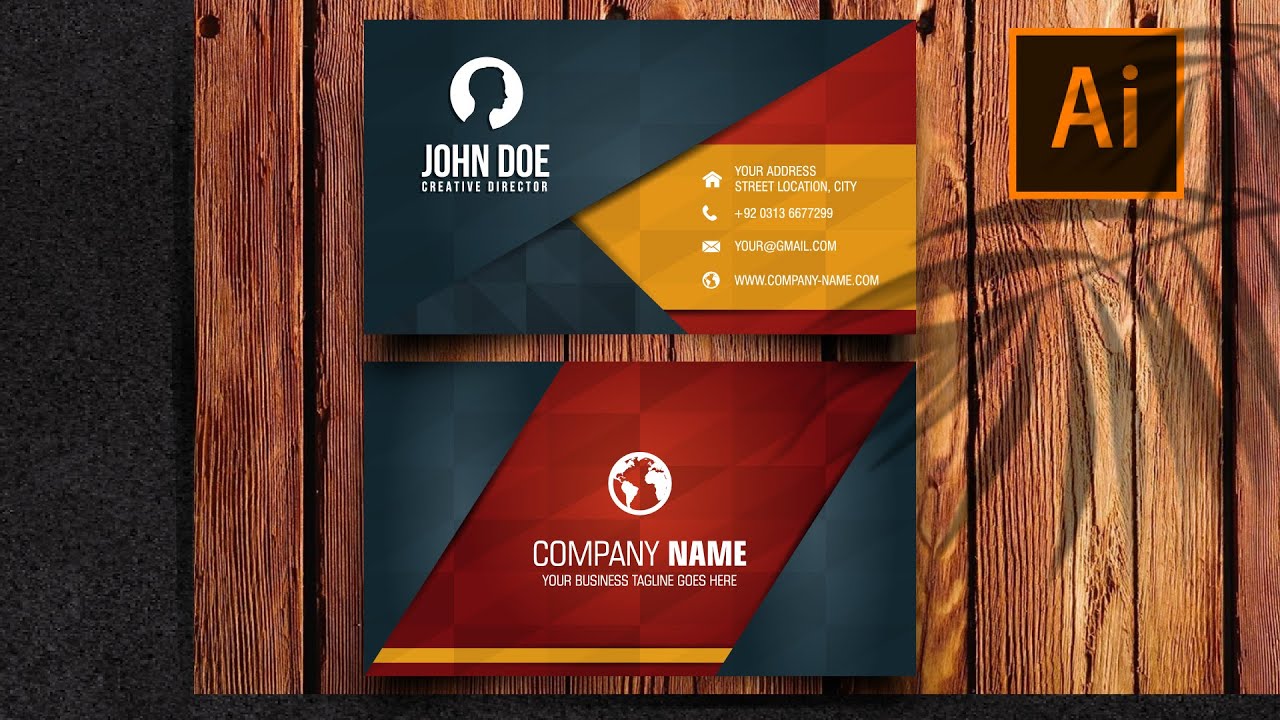 Visiting Card Design In Illustrator Cc Business Card Design And Visiting Card Design In Illustrator Cc Business Card Design And