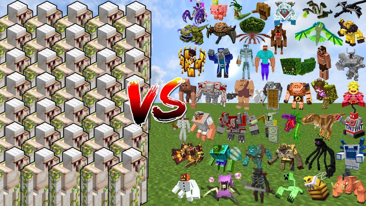 GOLEM ARMY vs BOSS MOBS - YouTube