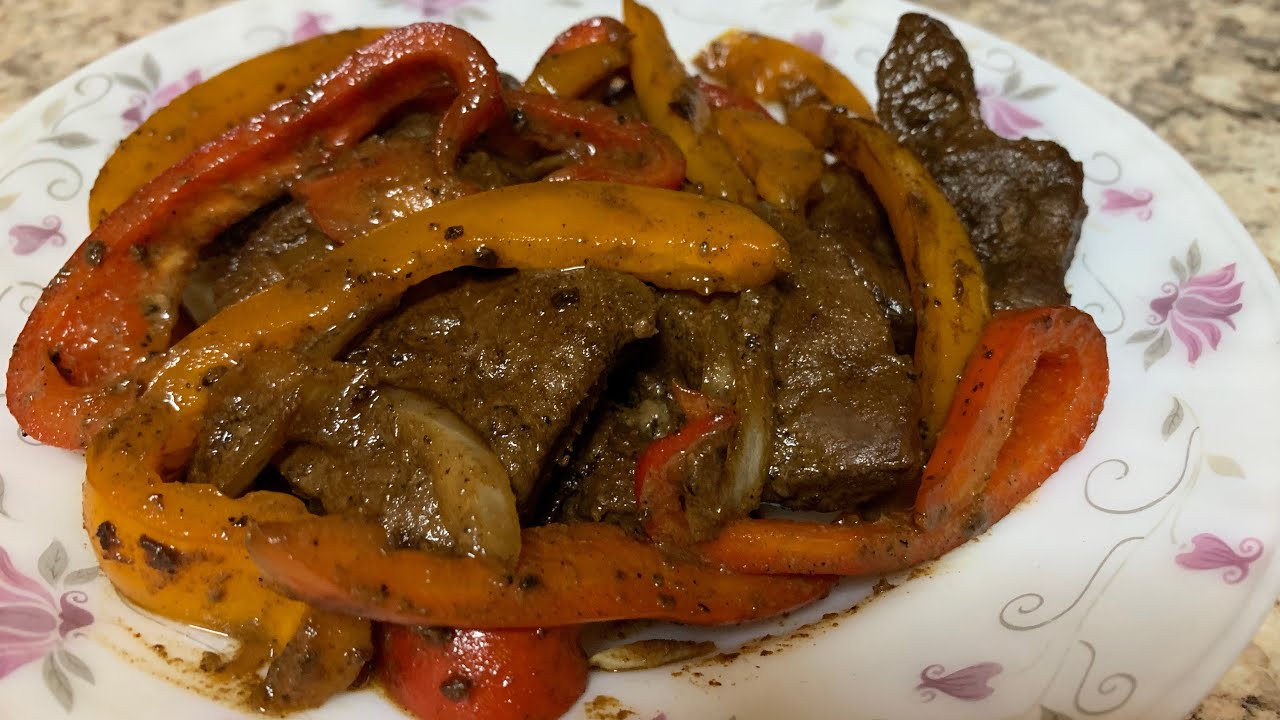 Receta de HIGADO Facil y Deliciosa/ Best LIVER recipe with Peppers and ...
