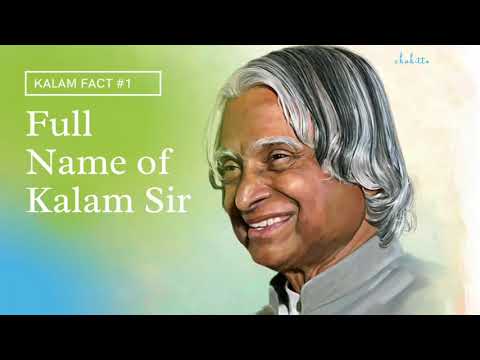 Full Name of Kalam Sir | Kalam Fact #1 | ekakitto - YouTube