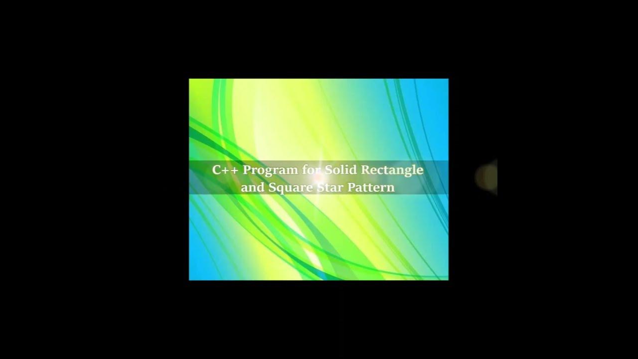 C Program To Print Solid Rectangle And Square Star Pattern Codeprogrammingcplusplustutorial