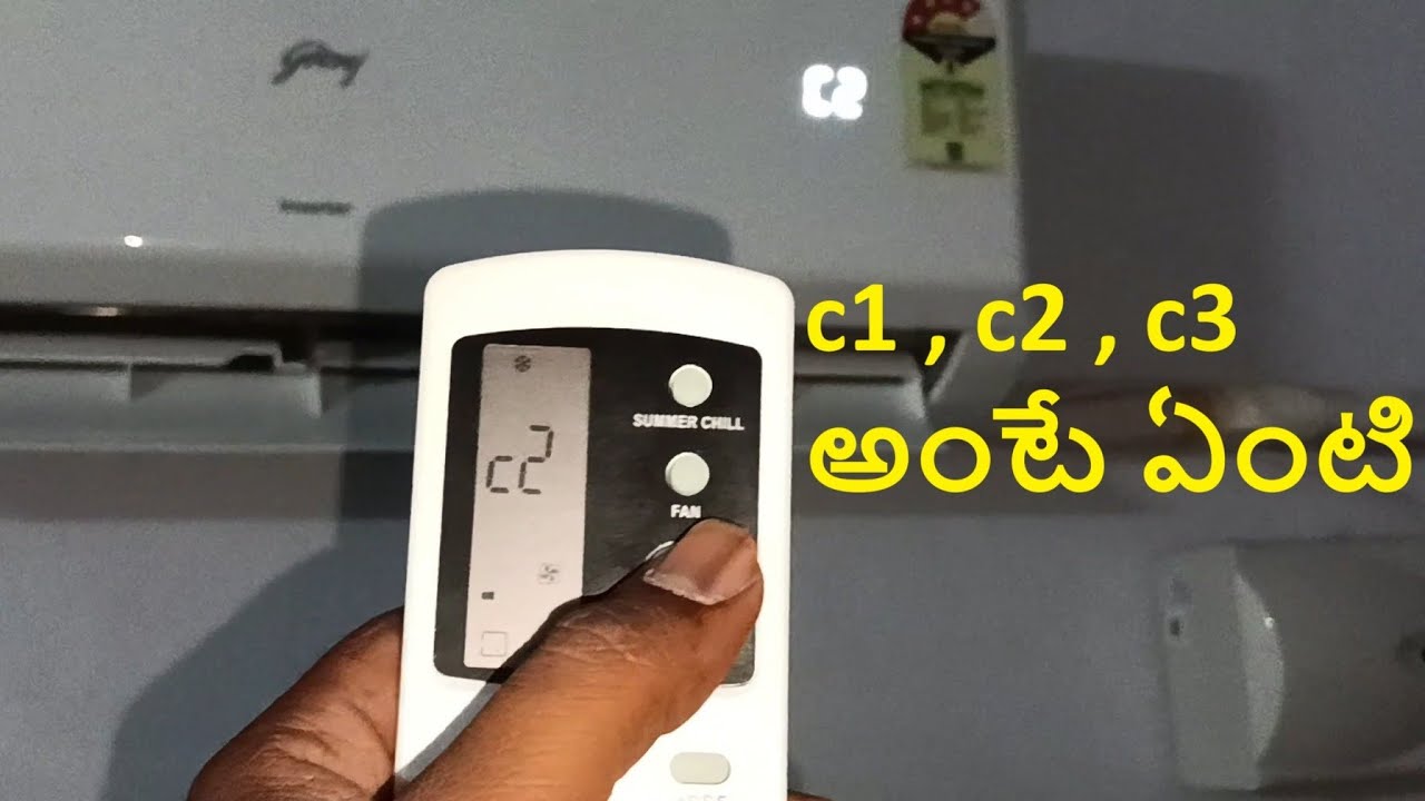 godrej ac remote control adaptable button features 5 in 1 convertible ac how to in telugu # ...