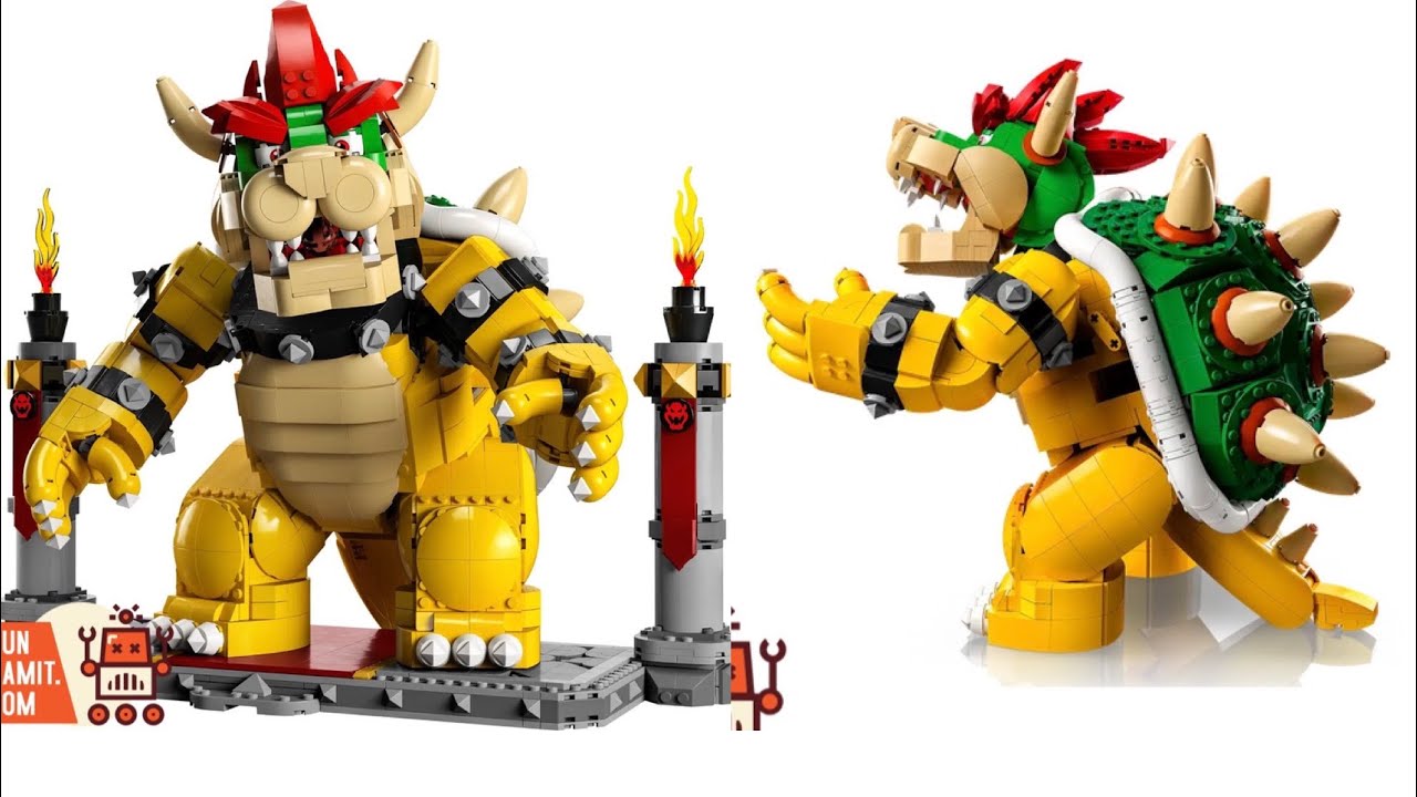 New Super Mario Brothers mighty bowser build a figure revealed - YouTube