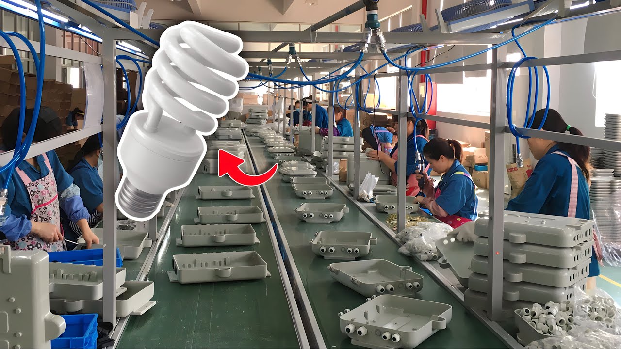 देखिए फ़ैक्ट्री मैं कैसे बनता है CFL Lights | How CFL Light Are Made In ...