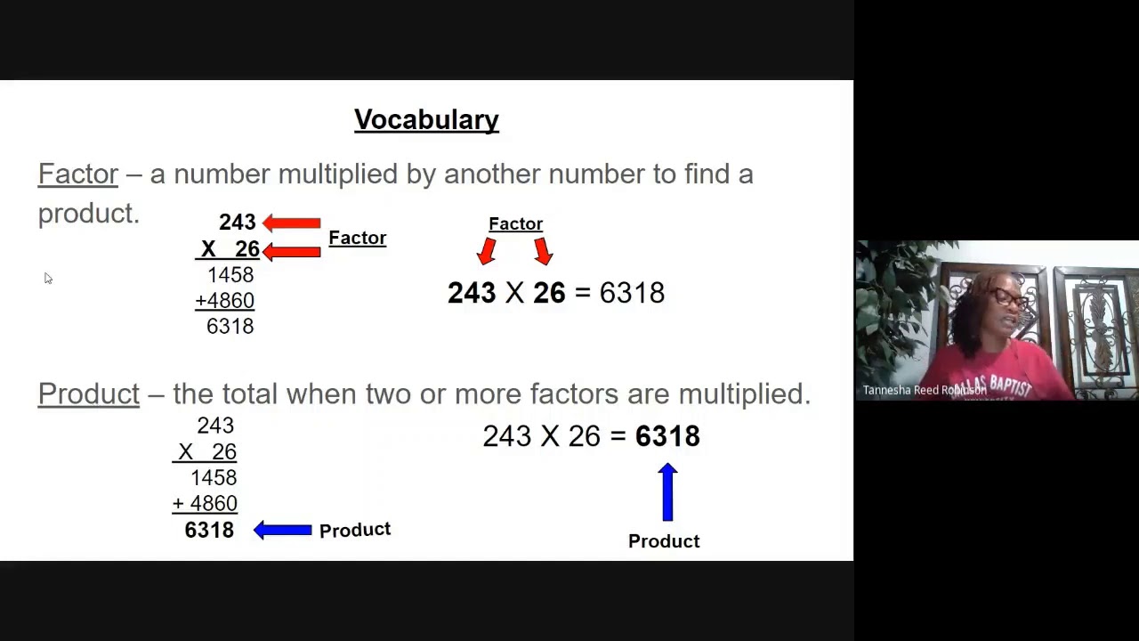 Sept 21 Math 5 3B Multiplying Whole Numbers - YouTube