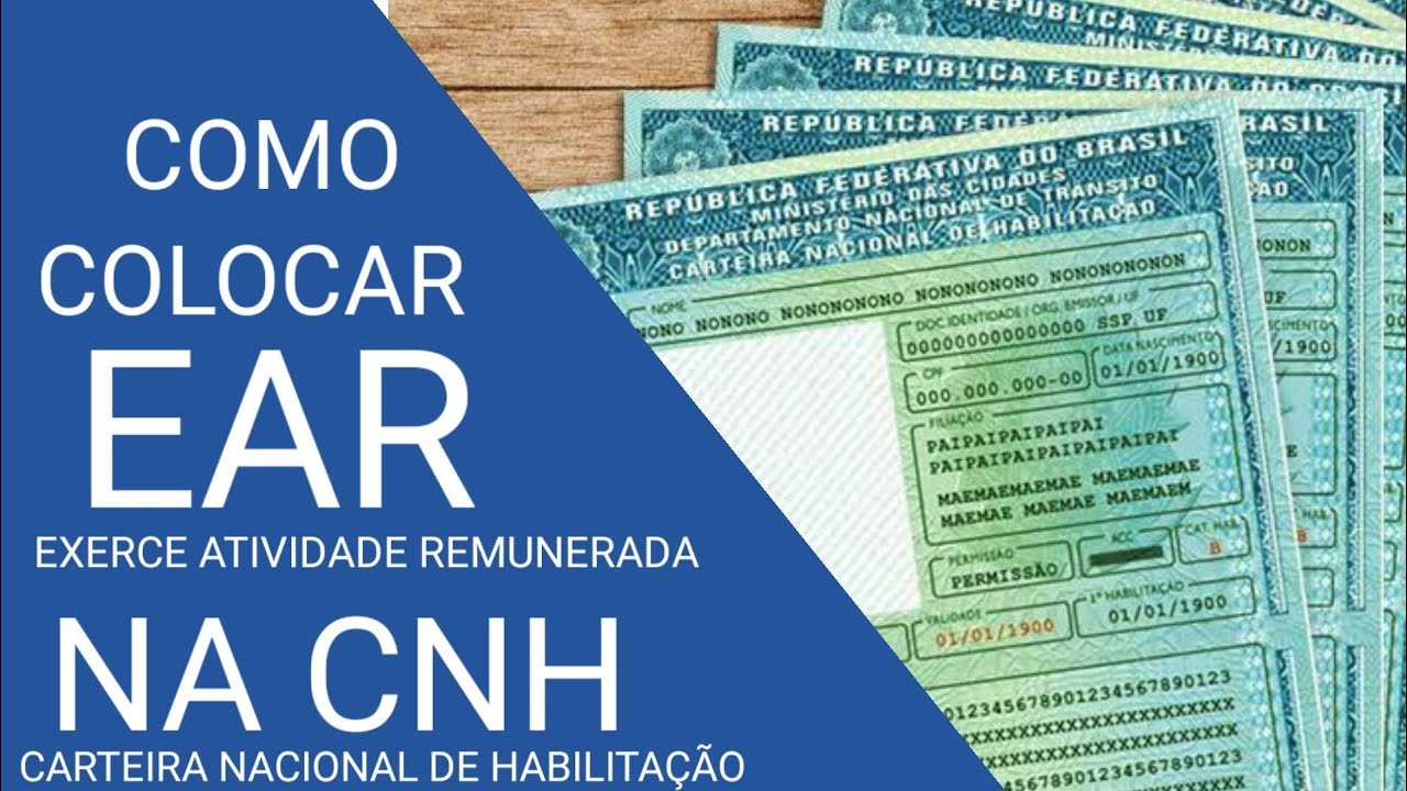Como colocar EAR na CNH | fazendo tudo pela internet - YouTube