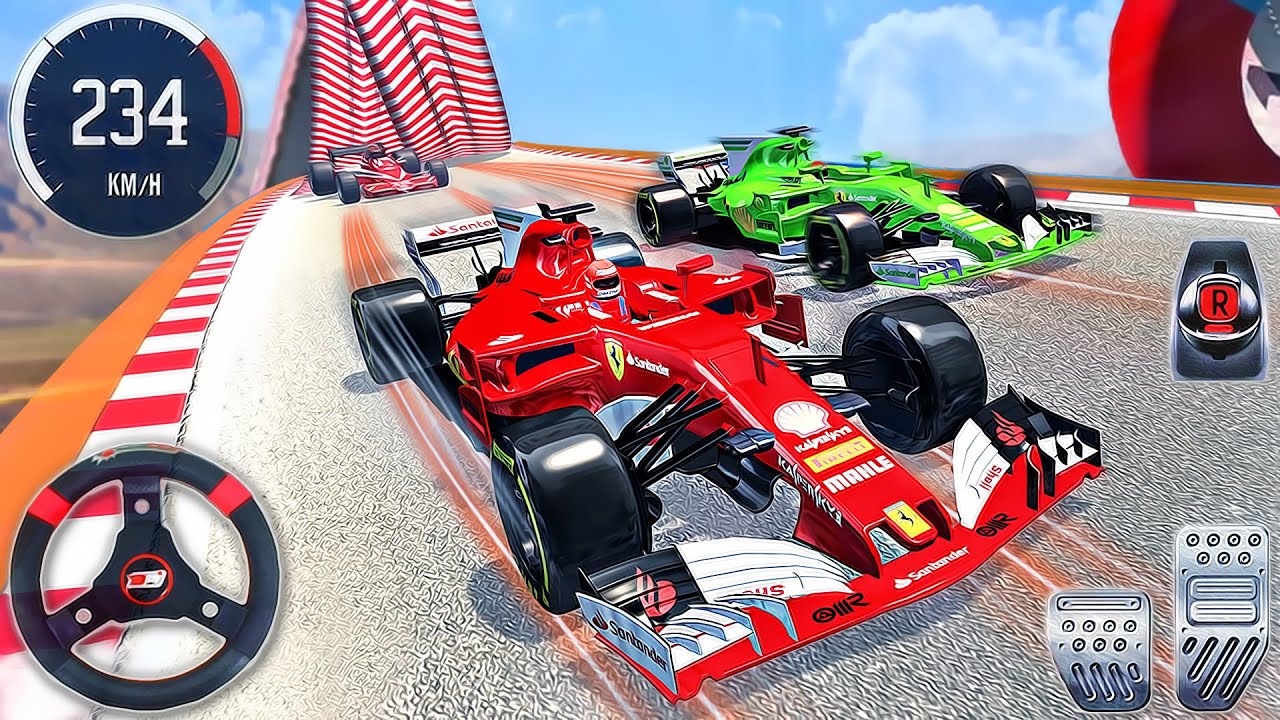 Formula Car Racing Stunts Simulator 2023 - Impossible Car Mega Ramp 3D ...