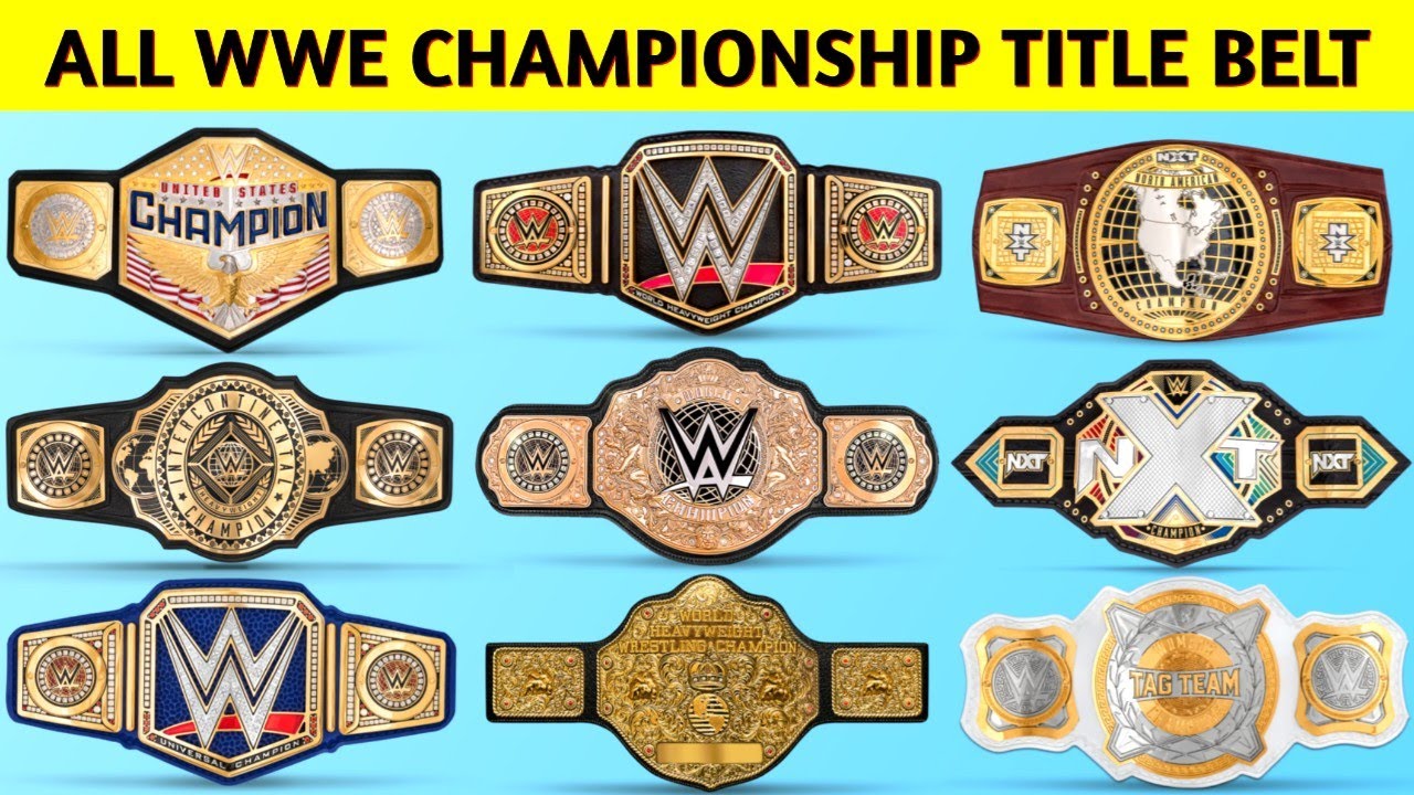 All Championship Title Belt in WWE Wrestling - YouTube