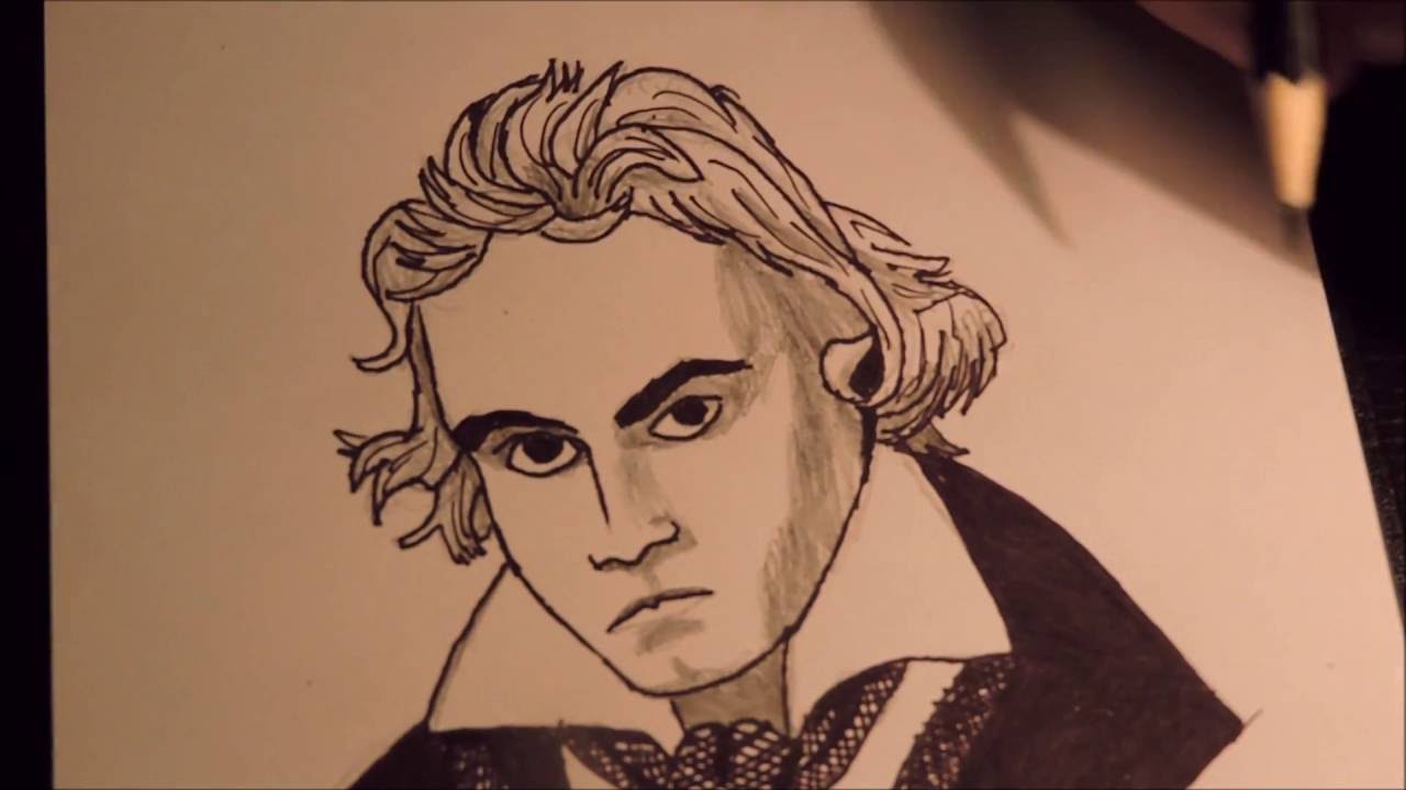 Drawing Beethoven #Inktober (Speed Art) - YouTube
