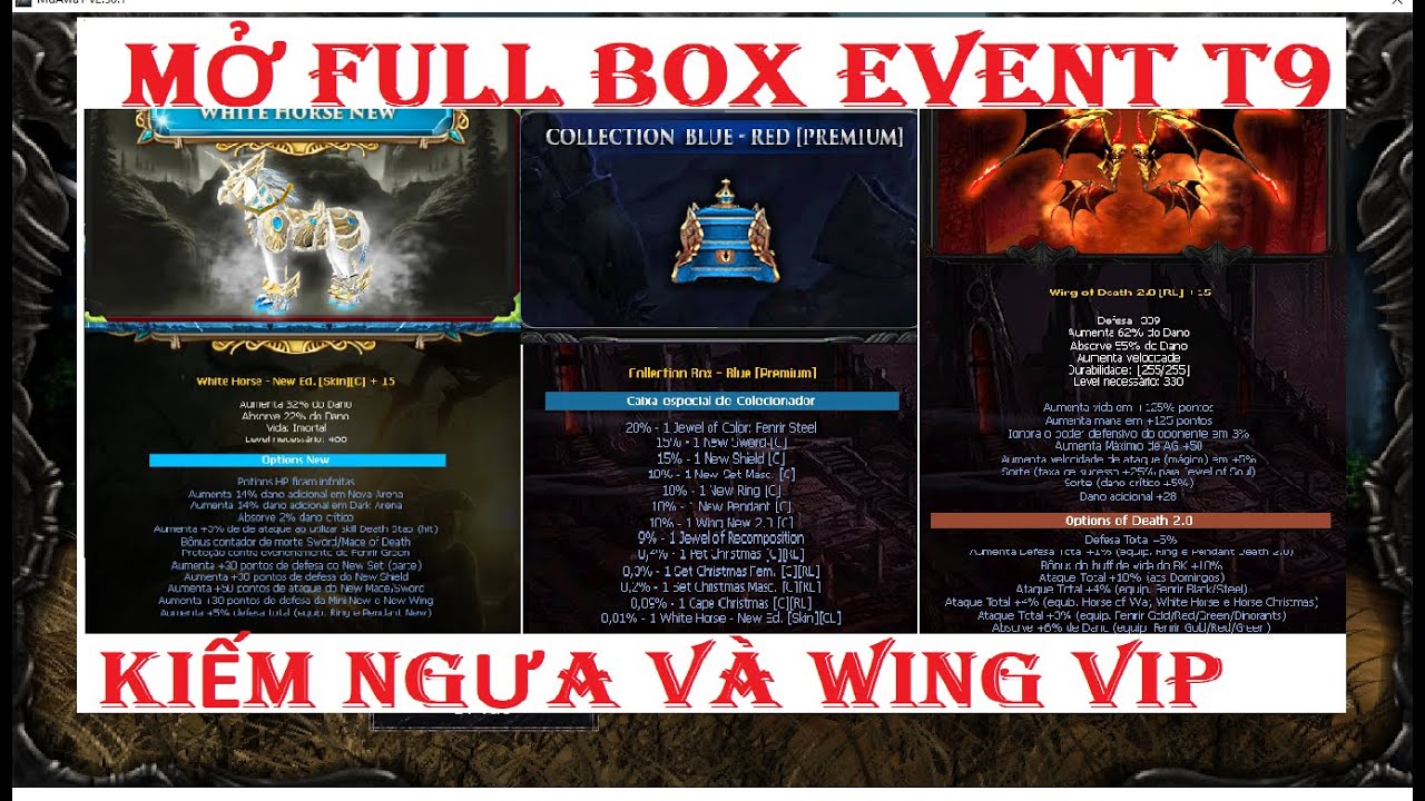 MuAwaY Mobile | Vứt Toàn Bộ Box Event T9 Của Tây Kiếm Ngựa Và Wing Vip ...