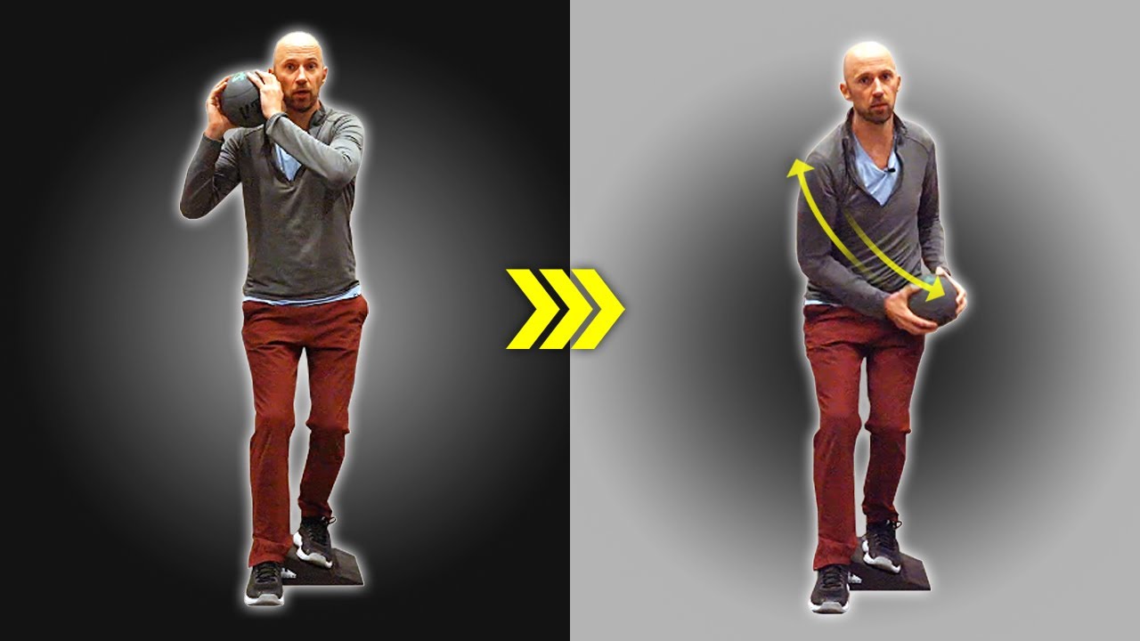 Slanted Back Stagger Medicine Ball Diagonals - YouTube