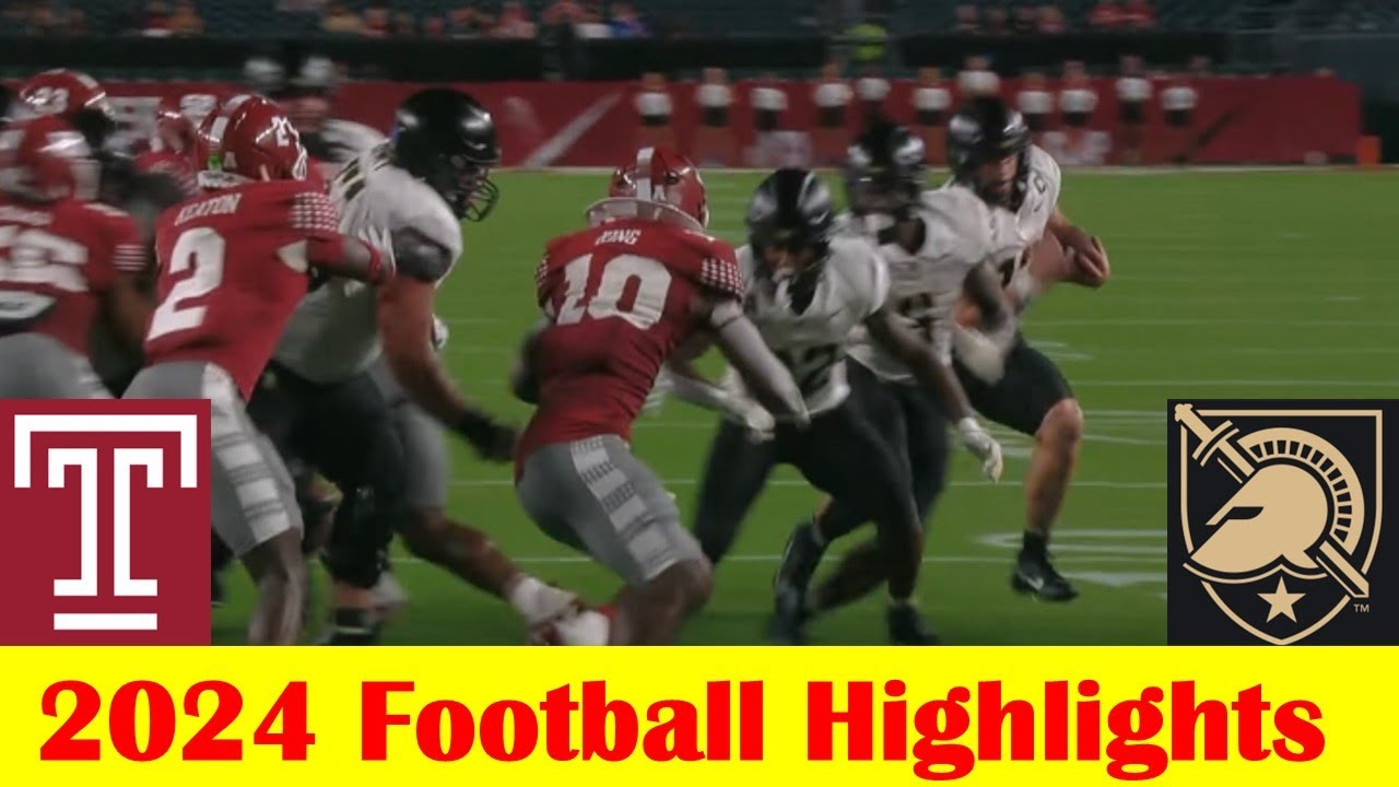 Army vs Temple Football Game Highlights 9 26 2024 - YouTube