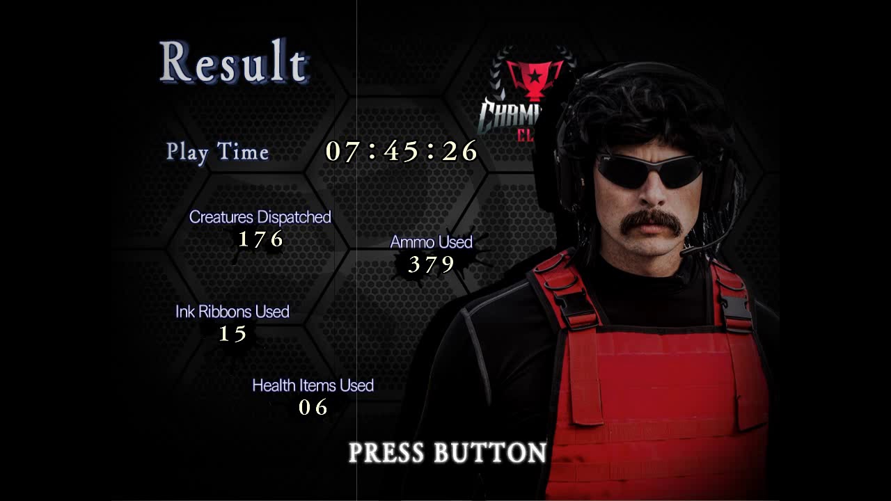 RE1HD Dr.Disrespect mod - result screen test 2019 07 06 00 18 13 537 ...