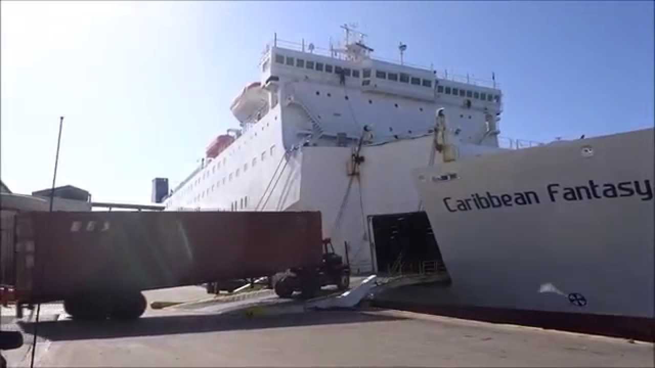 American Cruise Ferries,Boarding Container in San Juan Puerto Rico ...