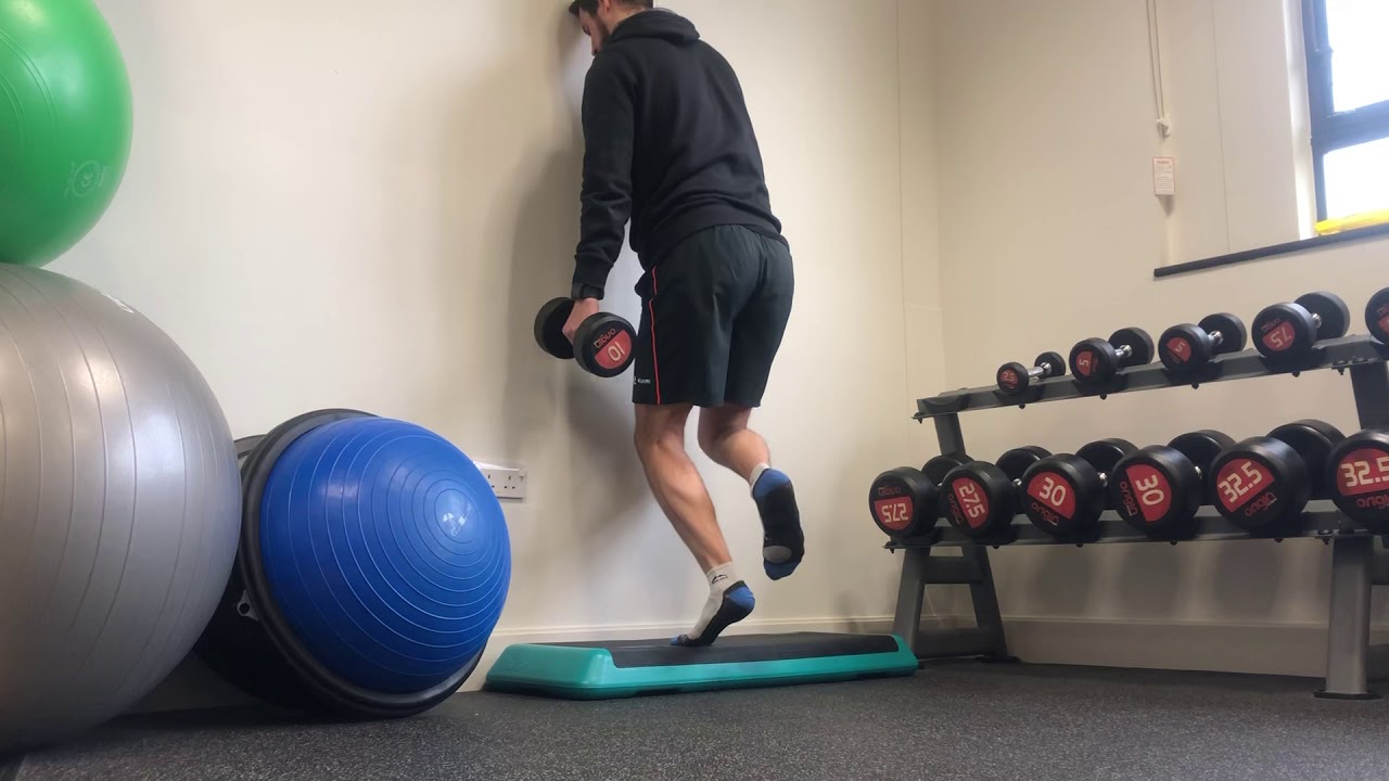 Standing Bent Leg Calf Raise - Dumbell - YouTube