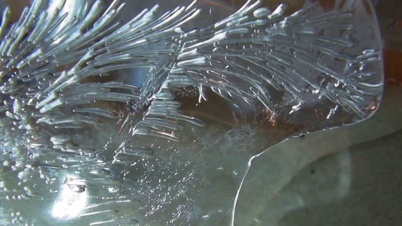 Macro Videography of Ice Formed with Light Bulb Blister Pack - YouTube