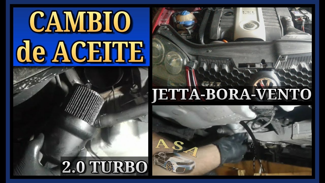Cambio de Aceite. VW BORA GLI, VENTO, JETTA MK5. Motor 2.0 Turbo - YouTube