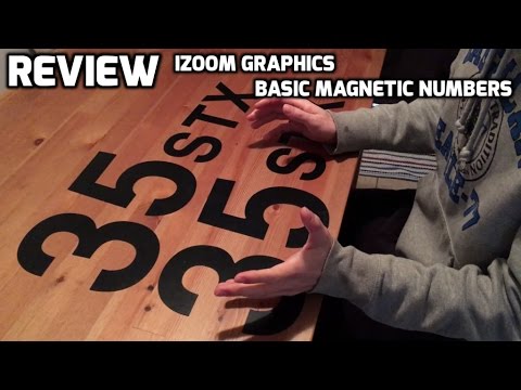 Review: iZoom Graphics Magnetic Autocross Numbers - YouTube