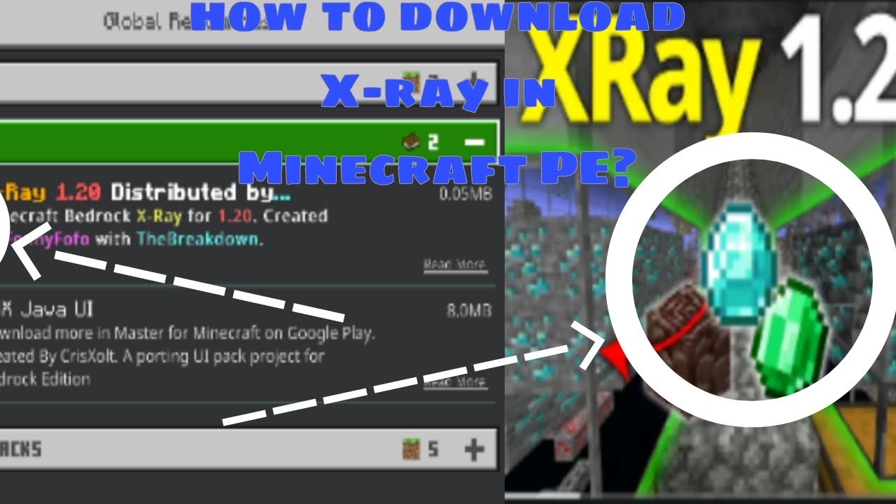 how to download X-Ray in Minecraft PE - YouTube
