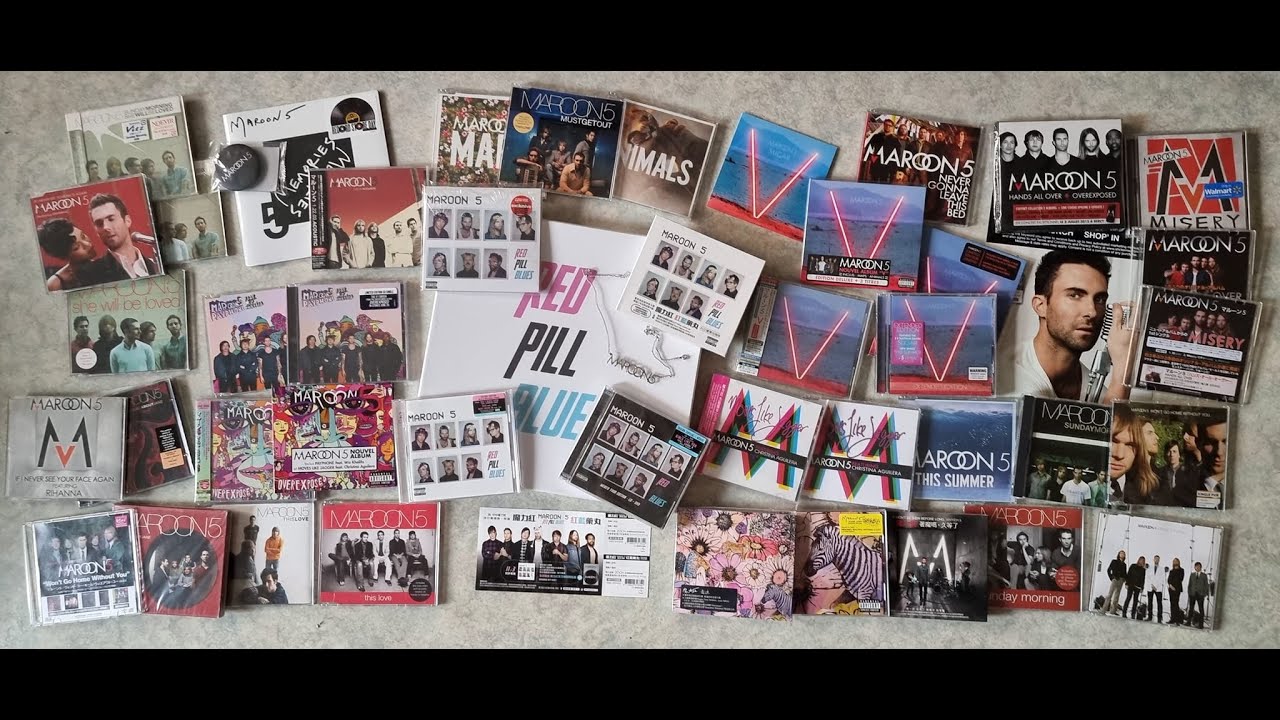 MAROON 5 unboxing promo box + all my CD collection - YouTube