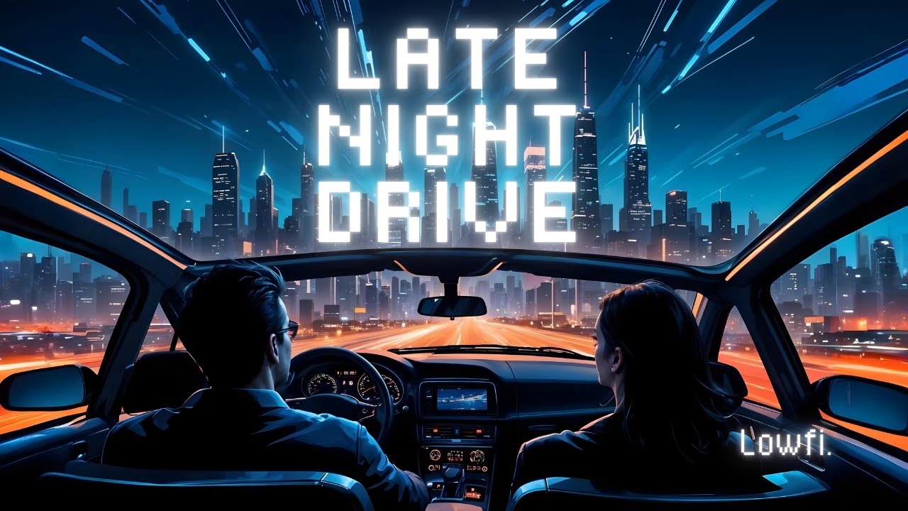Late Night Drive🚘 『Lofi beat/piano music/relaxing/working/driving to ...