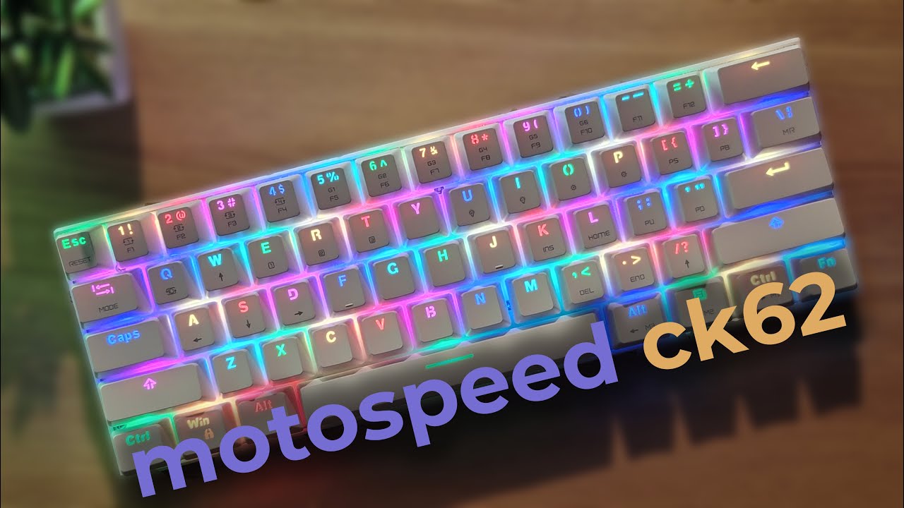 Motospeed CK62 60% Wireless Mechanical Keyboard - YouTube
