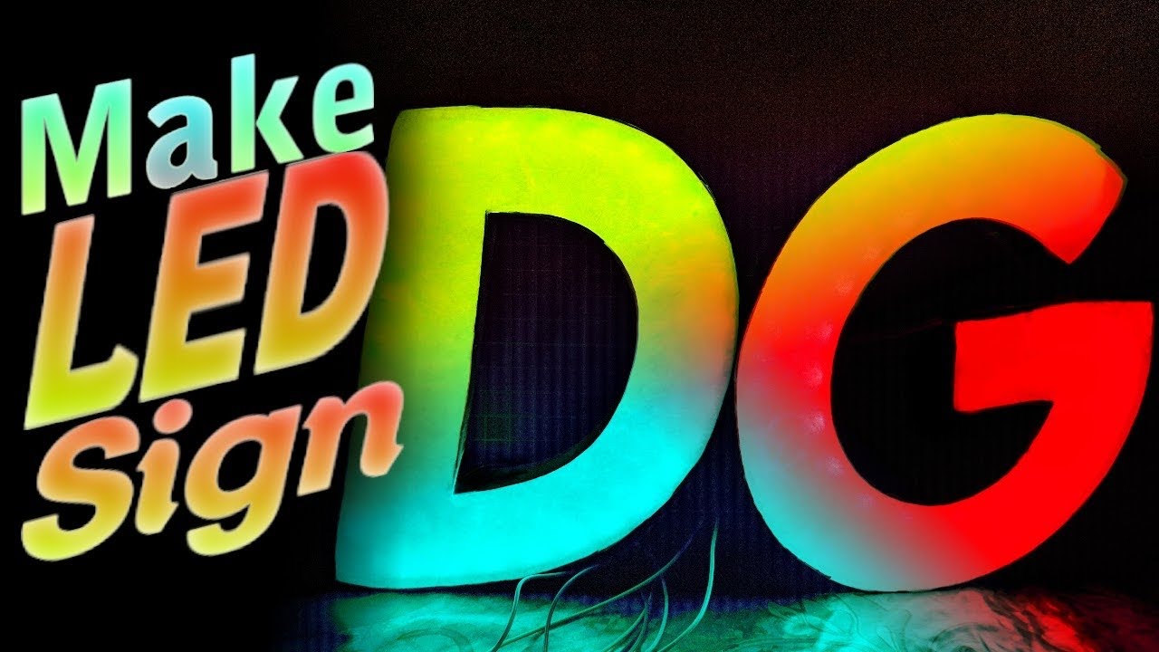 [Part 1] Make a LED Neon Sign : 1k Special : D.I.Y GURUJI - YouTube