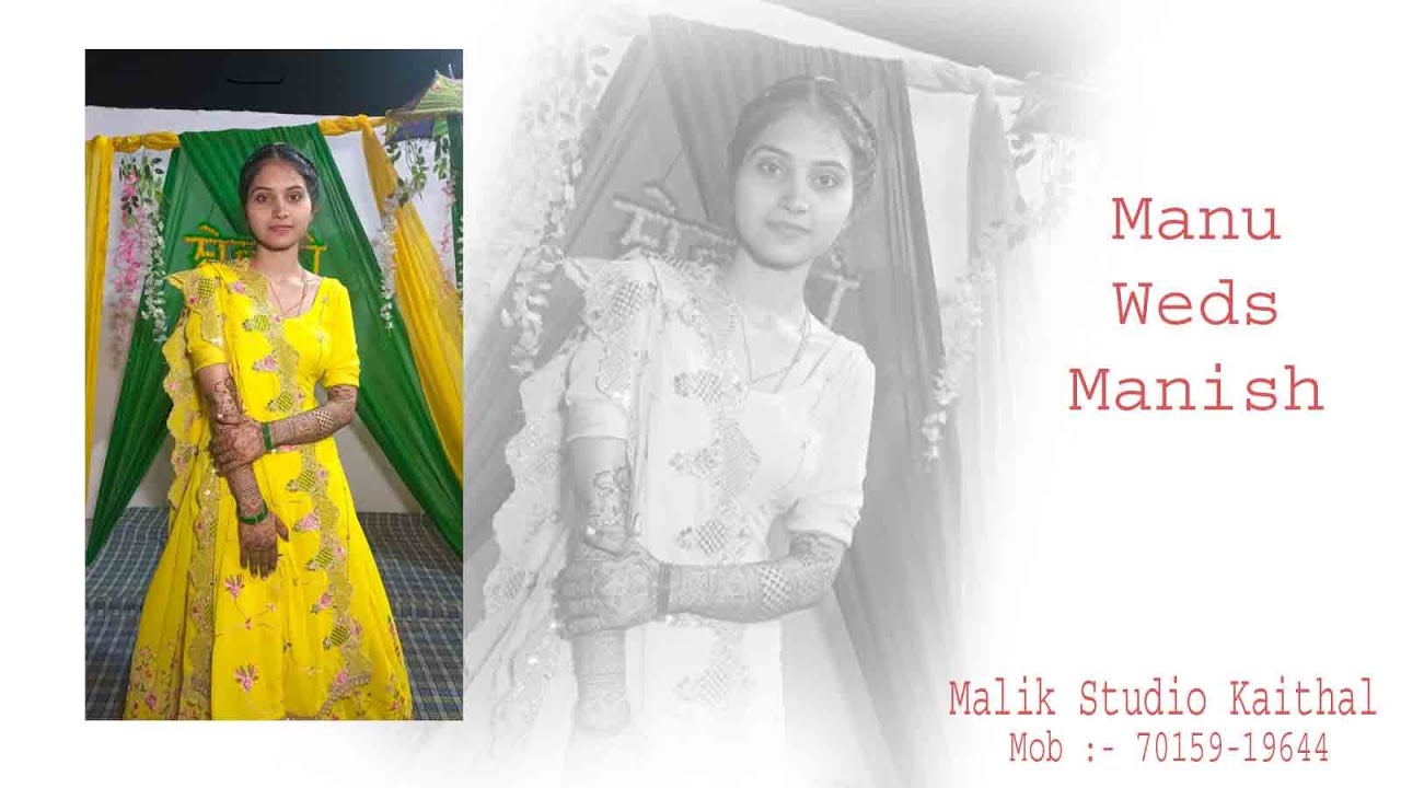 4k live Manu Weds Manish Malik Studio Kaithal Mob:- 7015919644 - YouTube