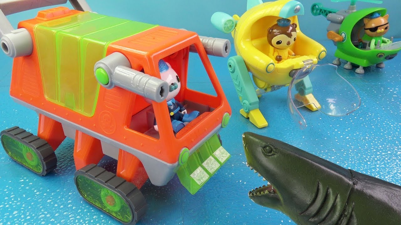 옥토넛 탐험대 바다동물을 괴롭히는 상어를 물리치다 Octonuts GUP T Rescue Rover 뽀로로 장난감 애니 ...