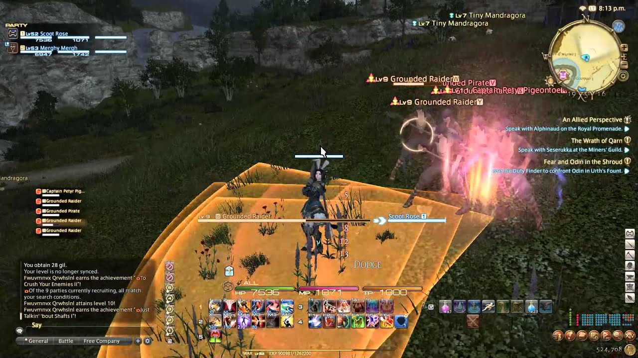 Killing bots in Final Fantasy XIV - YouTube
