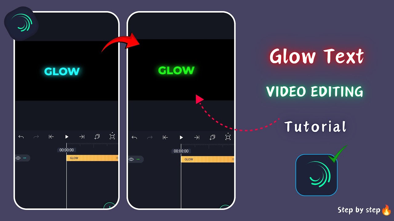 Glow Text Video Editing Tutorial in Alight Motion | Easy & Professional ...