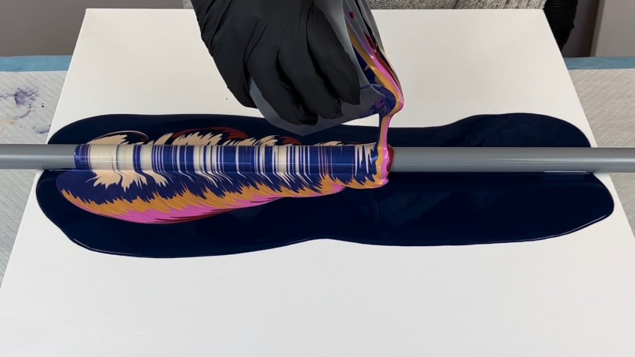 Magic Wand Pour - Tipsy Piggy - Acrylic Pour - TLP Pigments - YouTube