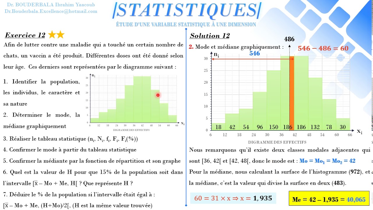 Exercice 12 (**) : Variable Statistique Continue - YouTube