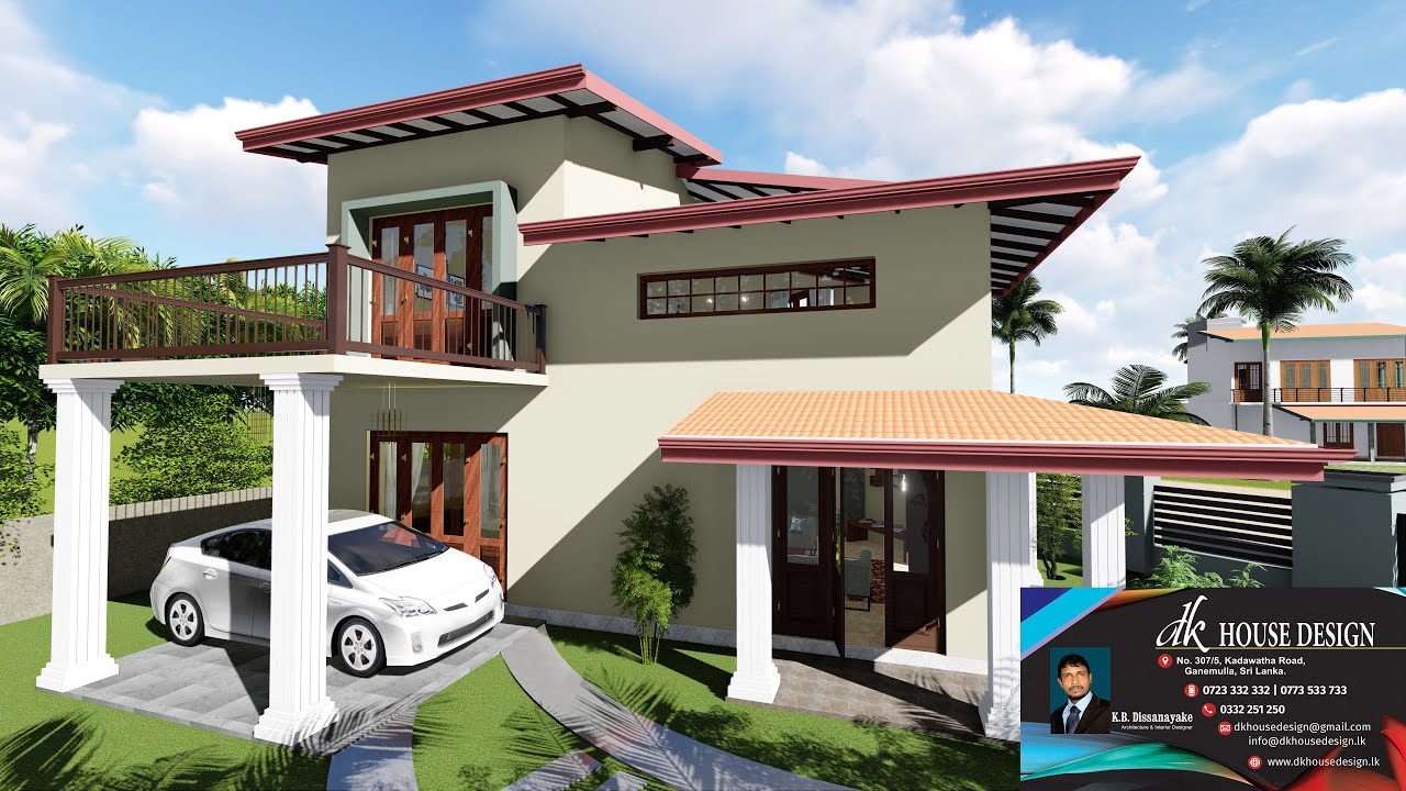 #Two storey house, dk HOUSE DESIGN,Ganemulla - YouTube