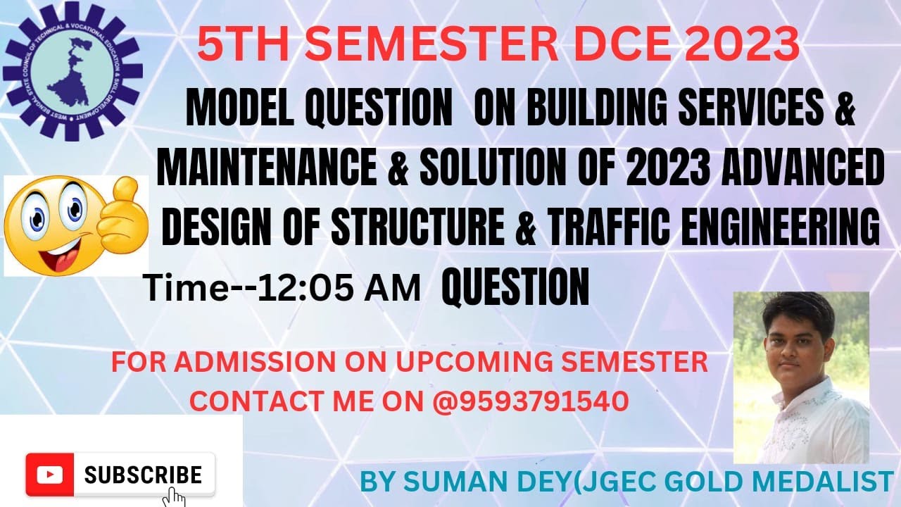 MODEL QUESTION ON BUILDING SERVICES & MAINTENANCE AND ADS ,TE 2023 ...