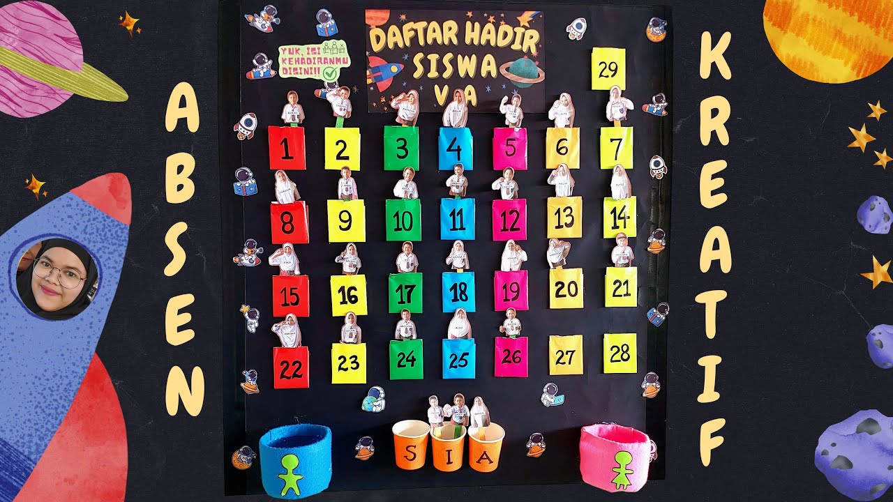 Absensi Kelas Kreatif | Absensi Mandiri | Dinding Kelas Kreatif 🎀 - YouTube