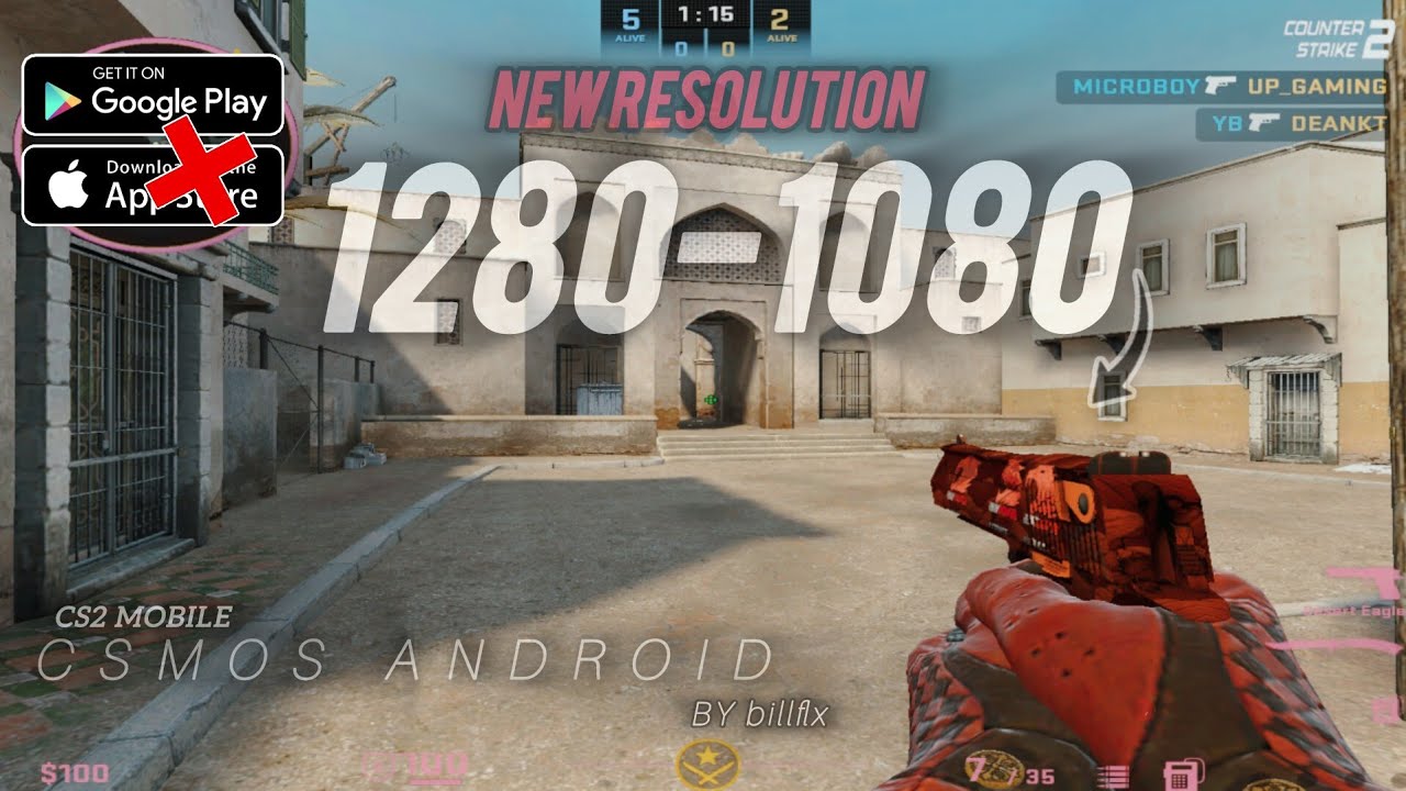BEST RESOLUTION CSMOS ANDROID 1280x1080 || CS2 MOBILE AK47&DEAGLE ...