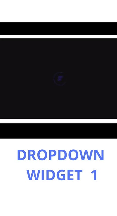 Flutterflow Dropdown Widget 1 Flutterflow Videotutorial Shorts Dropdown Youtube 