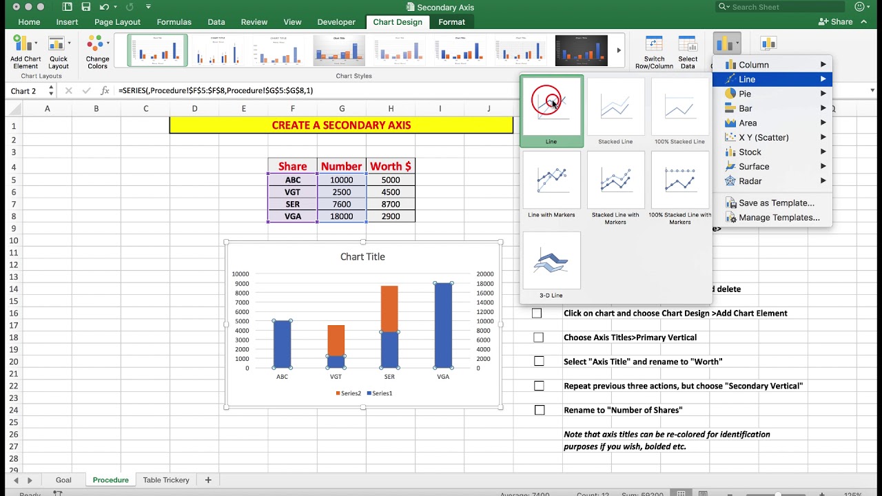 Excel 2007 2016 Basic To Intermediate Create A Secondary Axis In Charts YouTube Excel 2007 2016 Basic To Intermediate Create A Secondary Axis In Charts YouTube